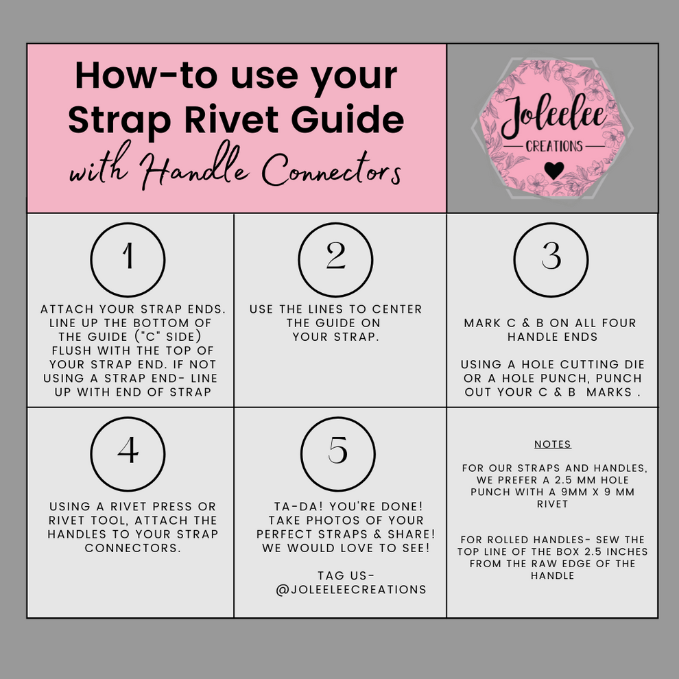 Strap Rivet Guide – Joleelee Creations